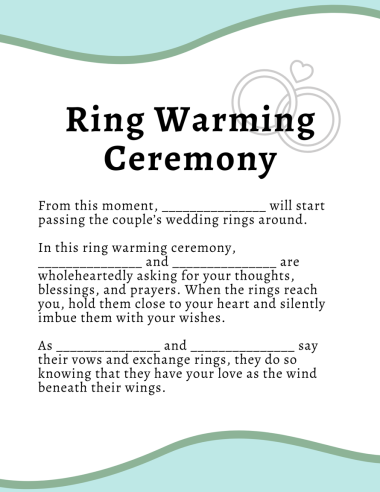 3 Ring Warming Ceremony Scripts & Samples (+Free PDFs)
