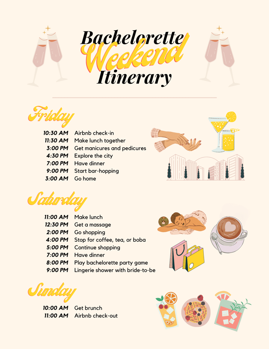 Bachelorette Weekend Itinerary: Step-By-Step Planning Guide