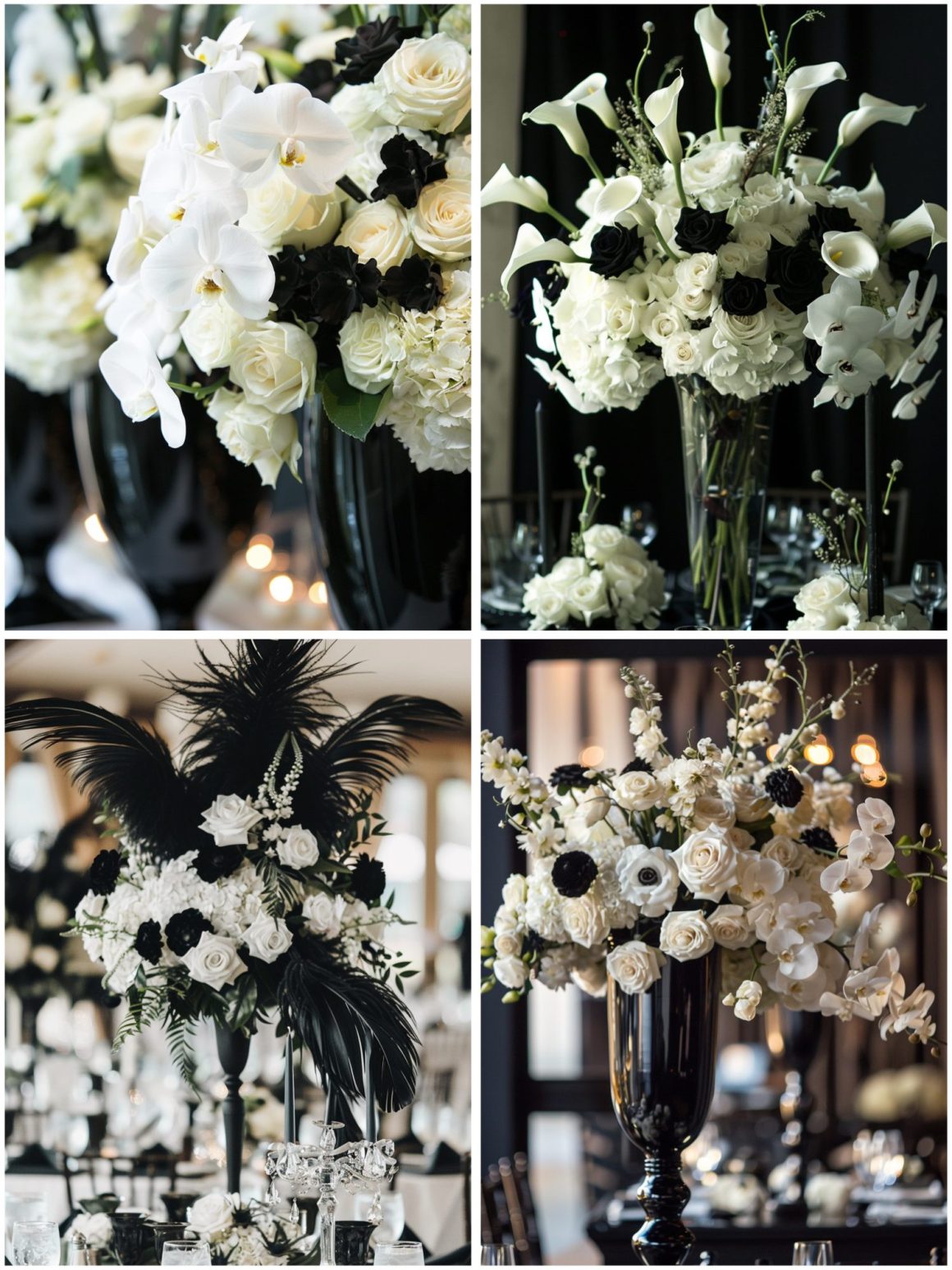 Classic Black and White Wedding Theme Ideas