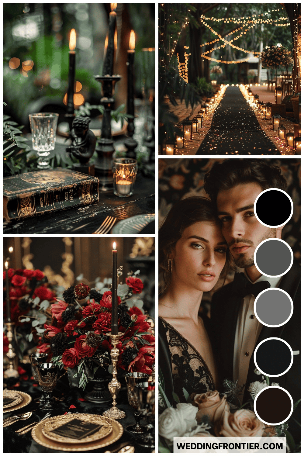 Sophisticated Black Wedding Theme Ideas for Elegance