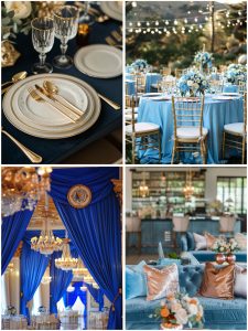Regal Blue and Gold Wedding Theme Ideas for Splendor