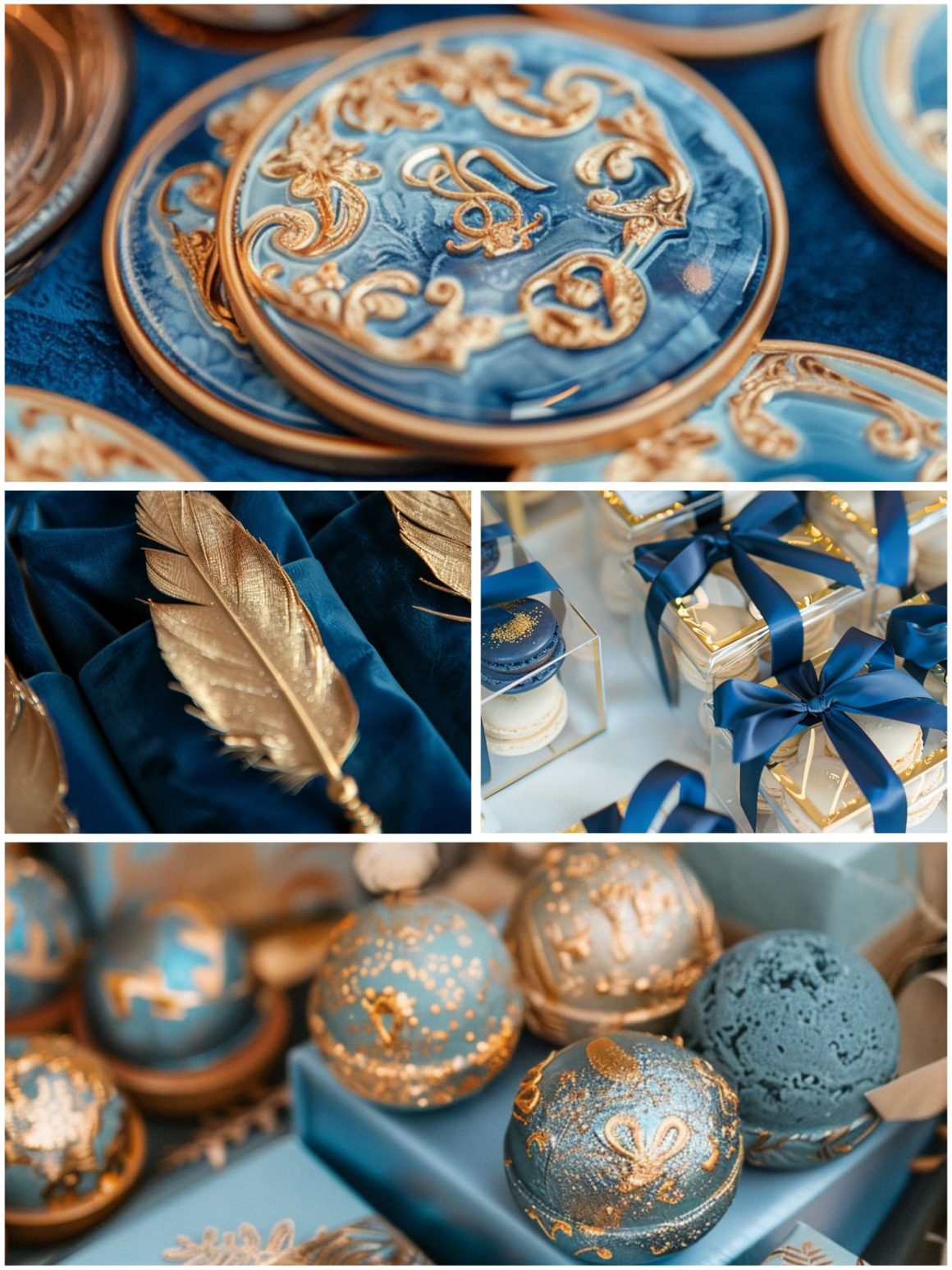 Regal Blue and Gold Wedding Theme Ideas for Splendor