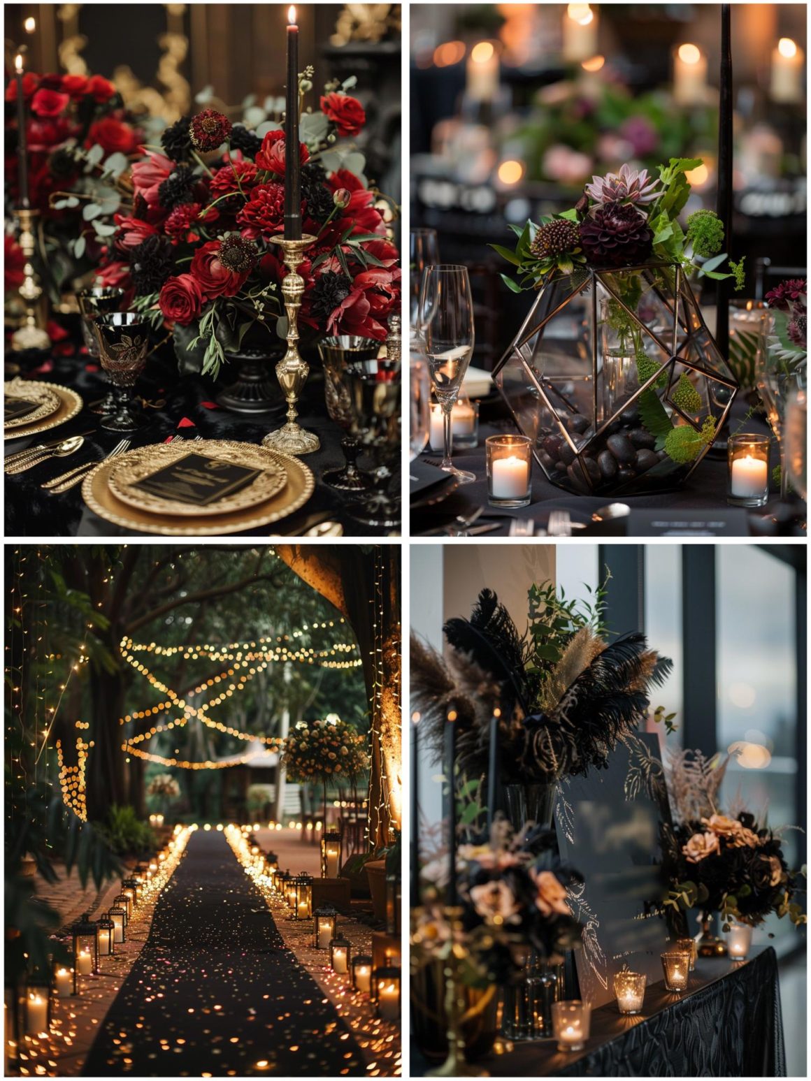 Sophisticated Black Wedding Theme Ideas for Elegance