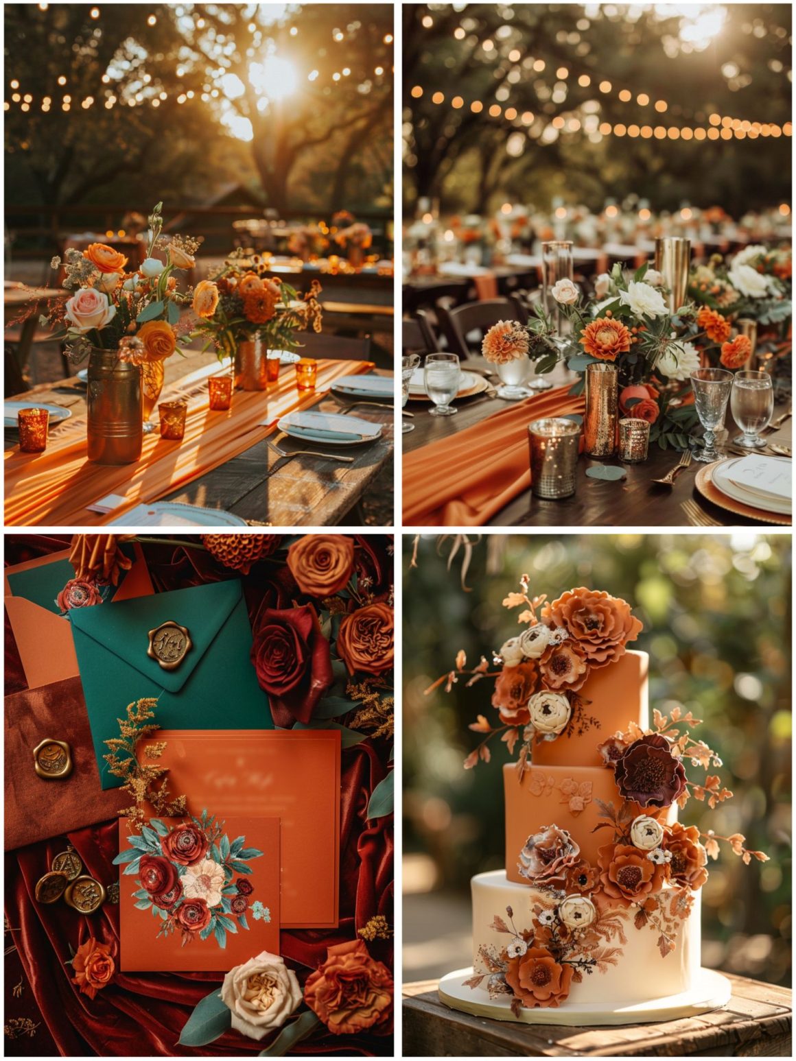 Warm Burnt Orange Wedding Theme Ideas for Autumn