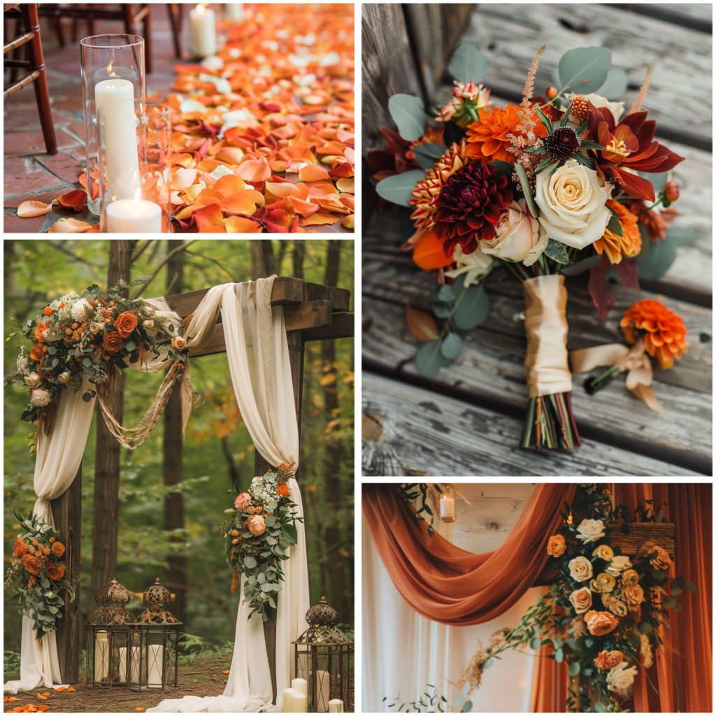 Warm Burnt Orange Wedding Theme Ideas for Autumn