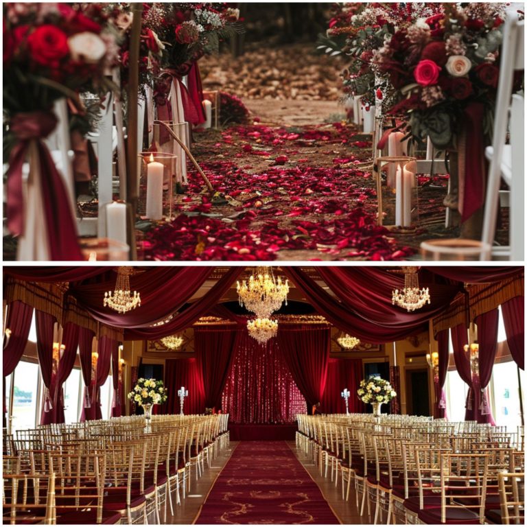 Rich Burgundy Wedding Theme Ideas for Depth