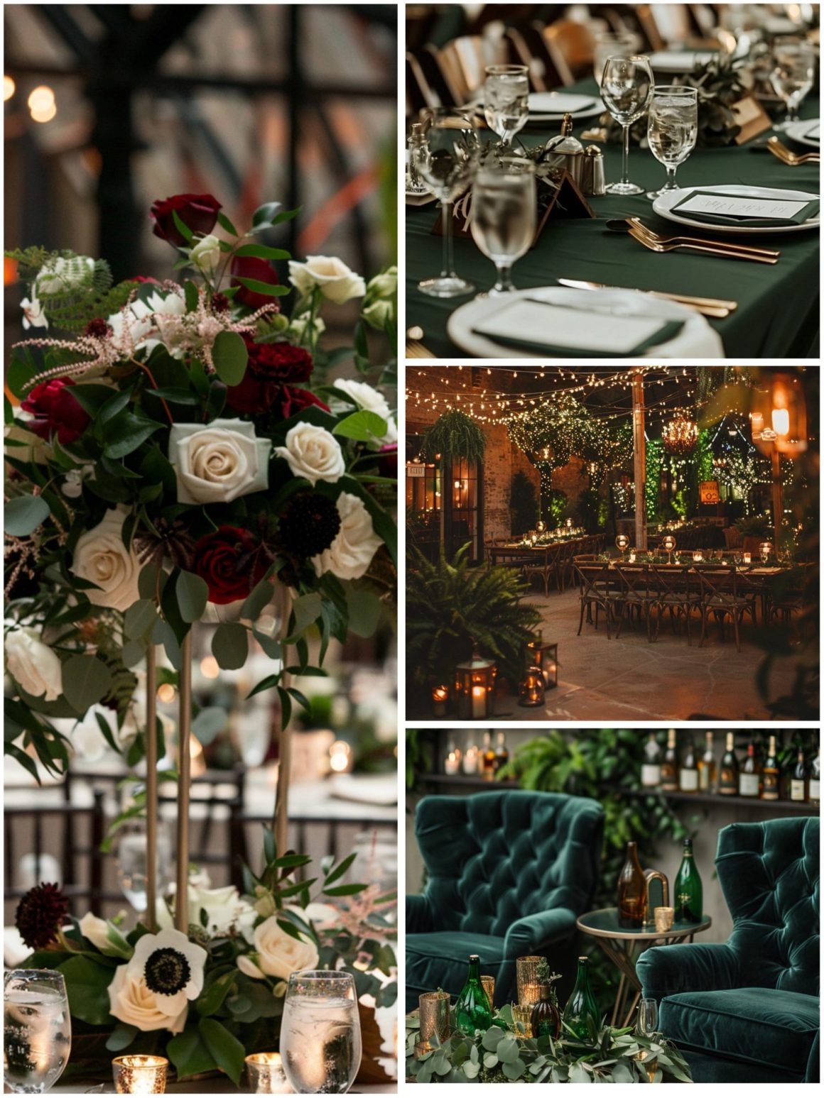 Mystical Dark Green Wedding Theme Ideas