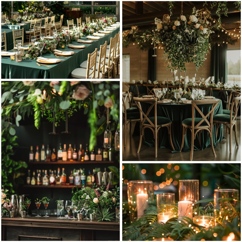 Mystical Dark Green Wedding Theme Ideas