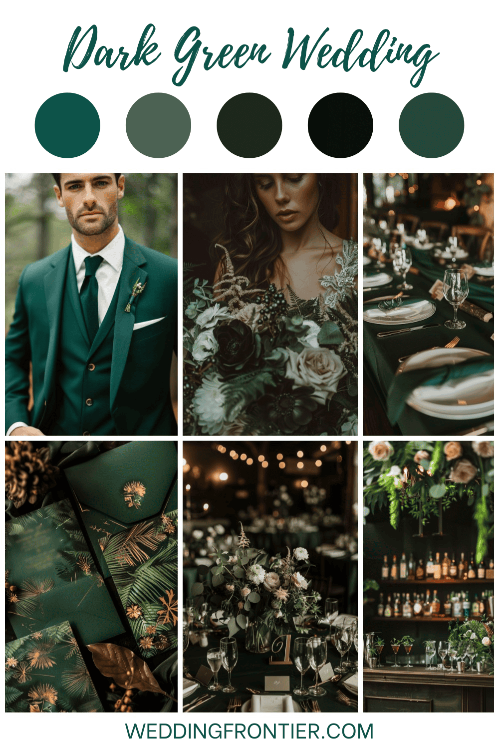 Mystical Dark Green Wedding Theme Ideas