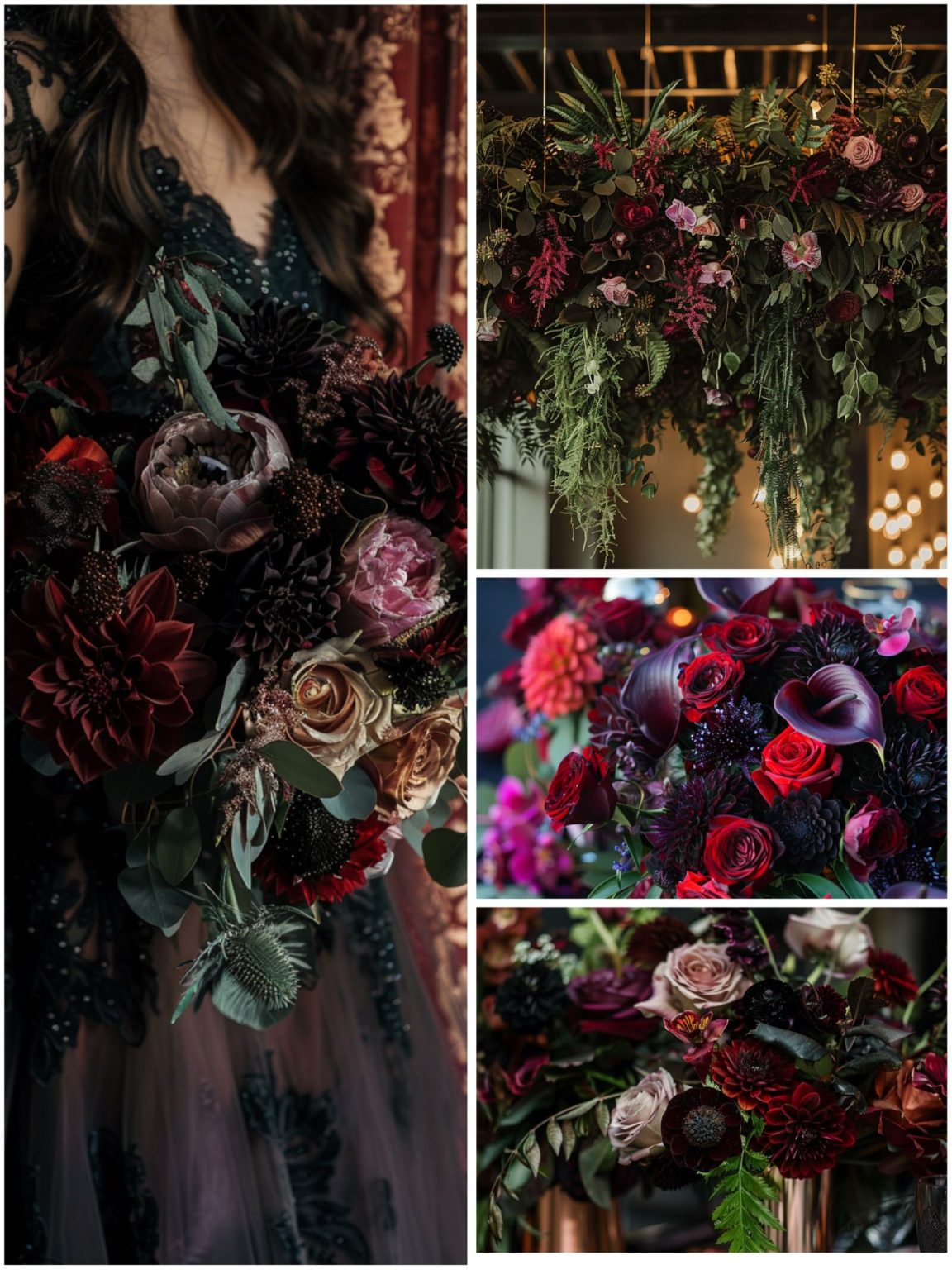 Gothic Dark Wedding Theme Ideas & Color Palette