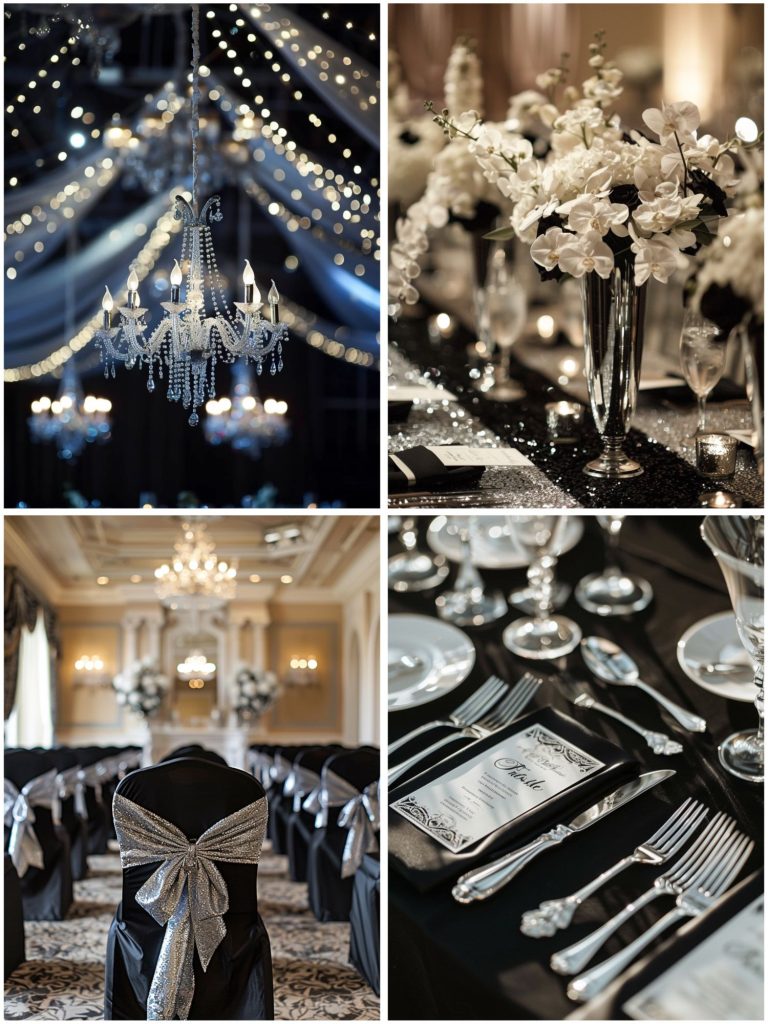 Sleek Black and Silver Wedding Theme Ideas That Are Glamorous