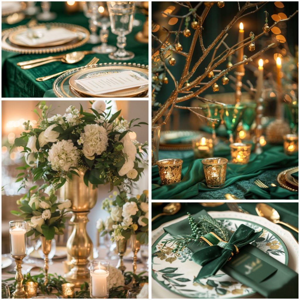 Lush Emerald Green and Gold Wedding Theme Ideas