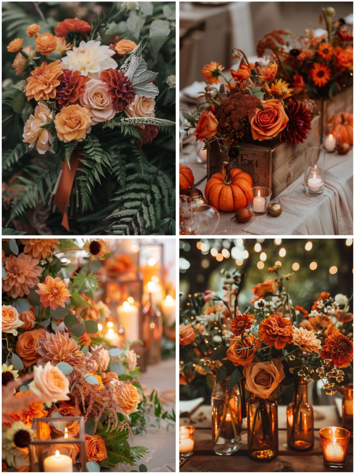 Warm Burnt Orange Wedding Theme Ideas for Autumn