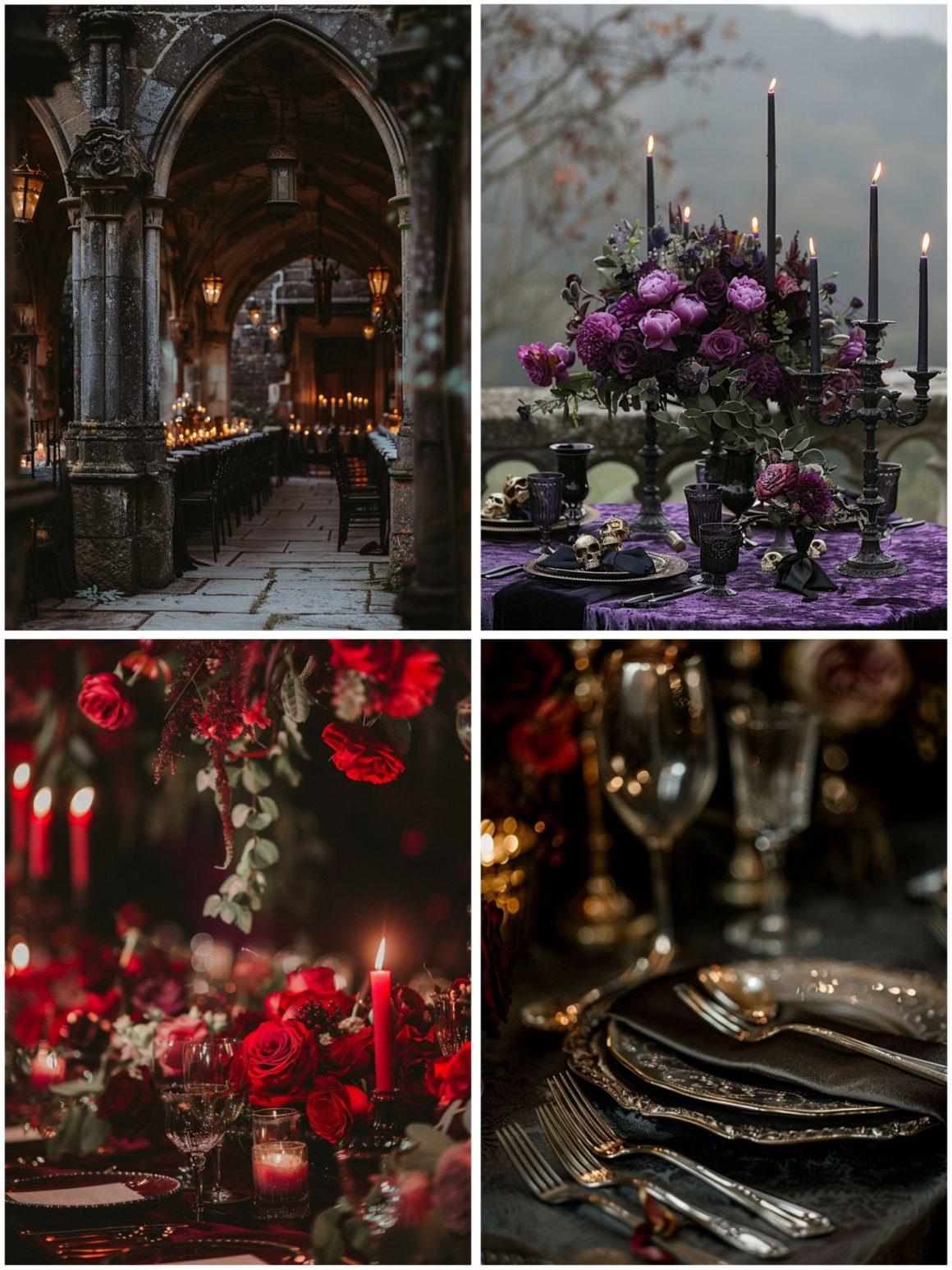 Gothic Dark Wedding Theme Ideas & Color Palette