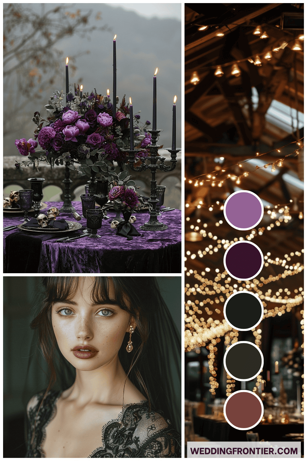 Gothic Dark Wedding Theme Ideas & Color Palette