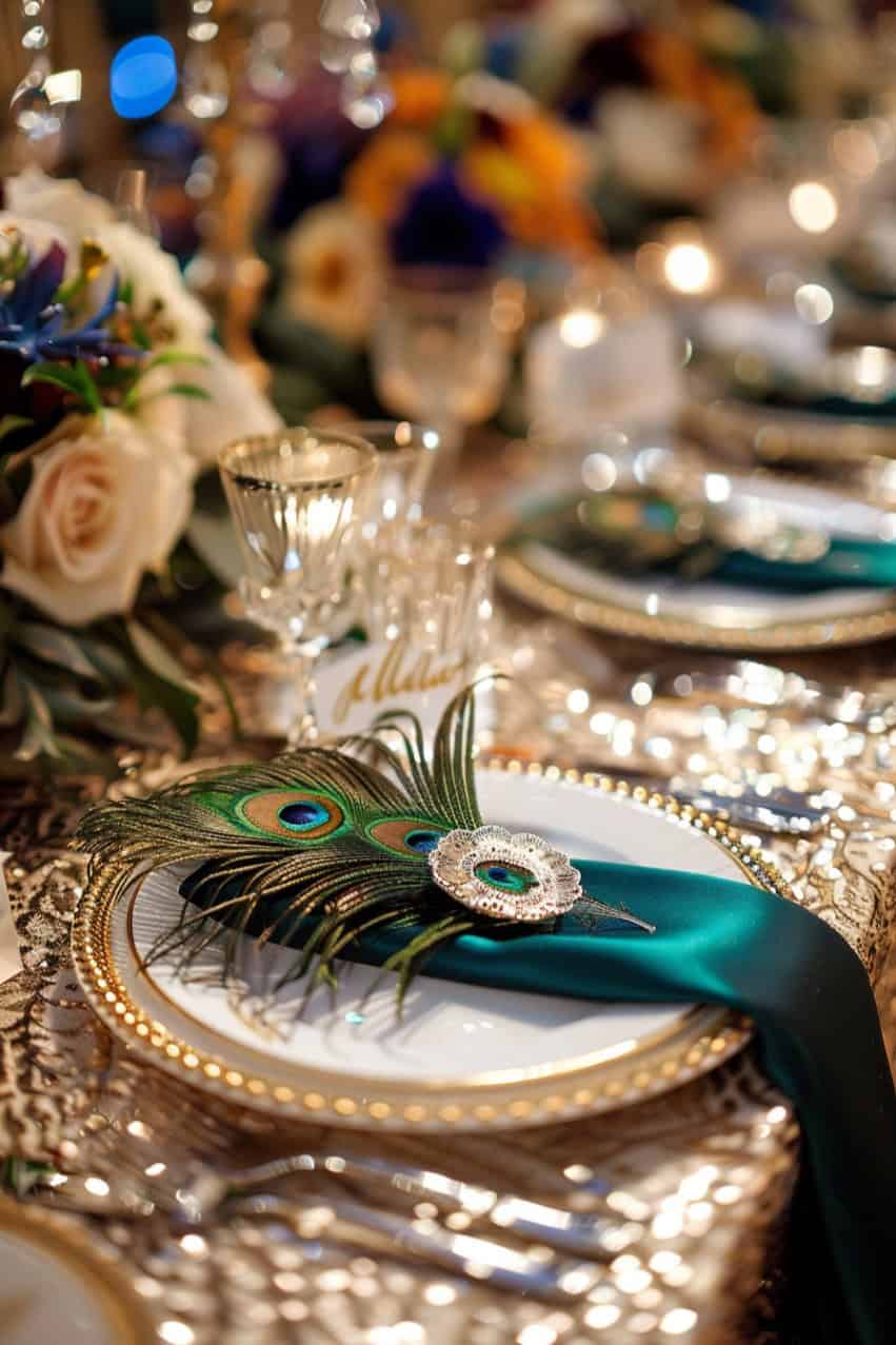 Exotic Peacock Wedding Theme Ideas for a Color Wedding