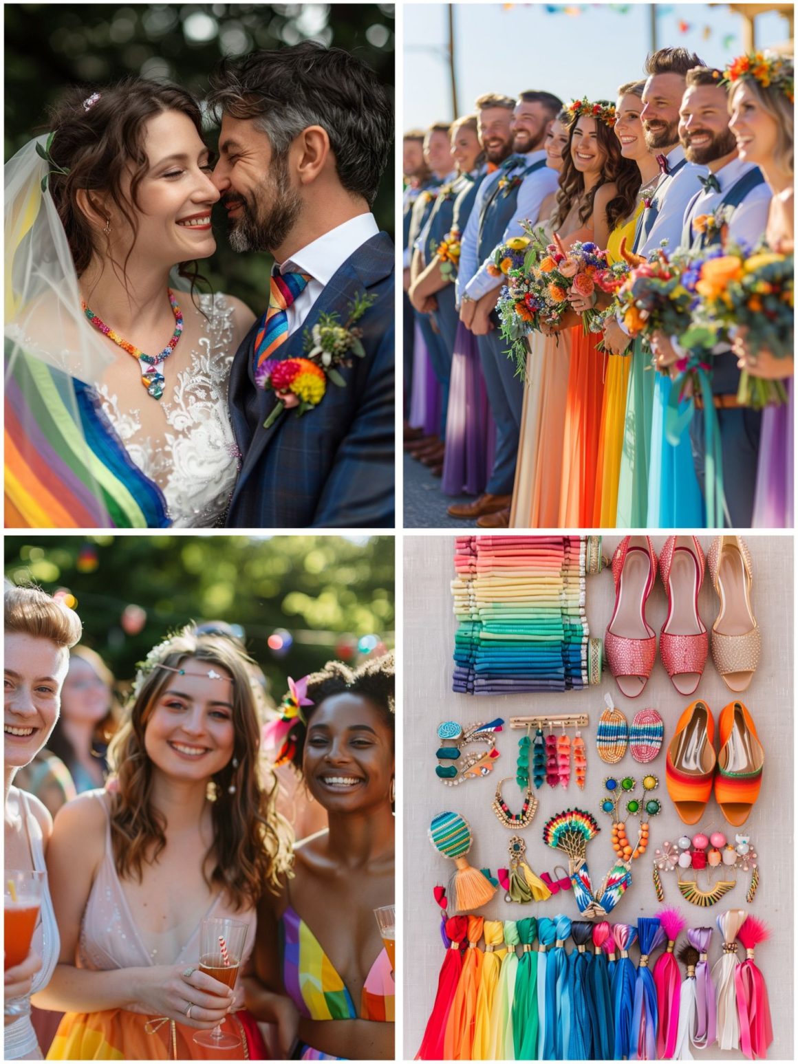 Colorful Rainbow Wedding Theme Ideas for Joyful Love