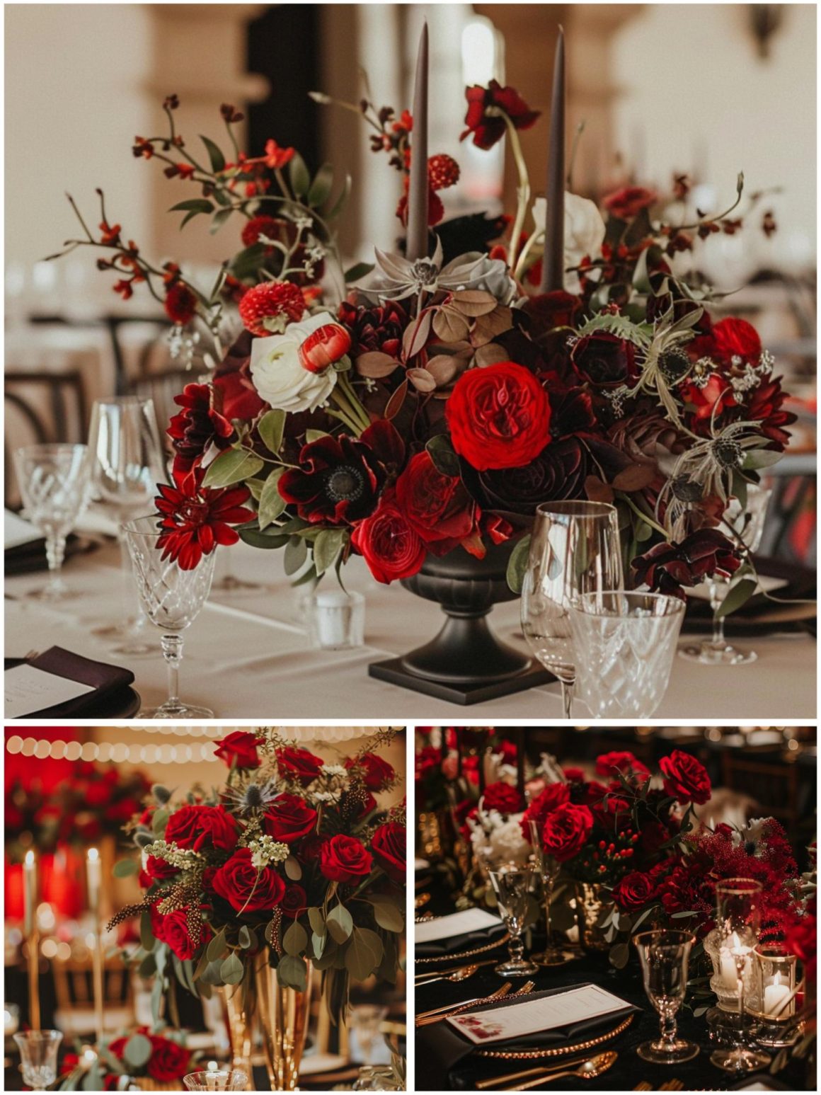 Dramatic Red and Black Wedding Theme Ideas to Love