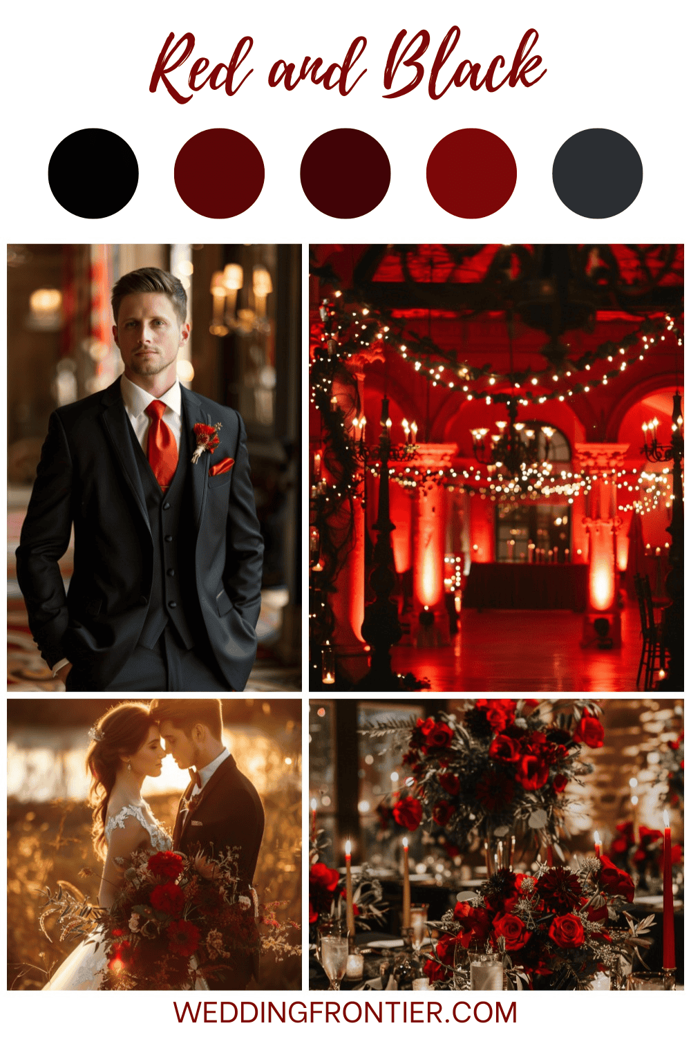 Dramatic Red and Black Wedding Theme Ideas to Love