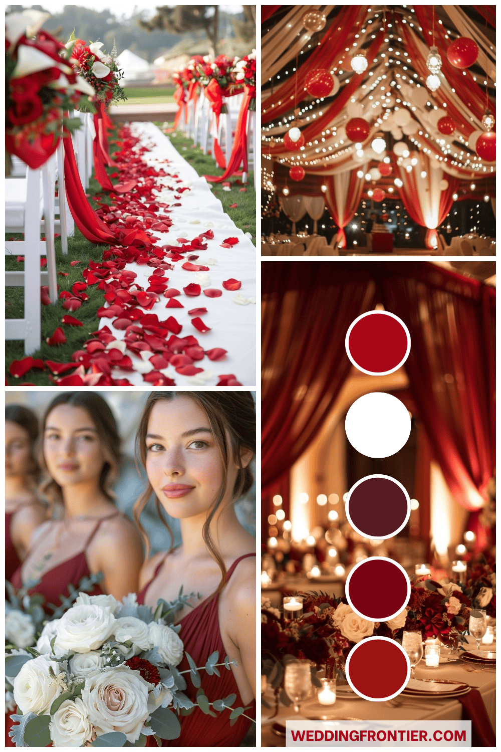 Classic Red and White Wedding Theme Ideas for Love