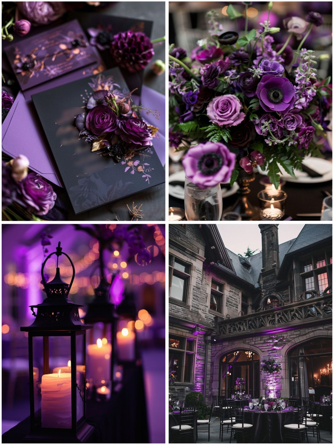 Black and Purple Wedding Theme Ideas & Color Palette