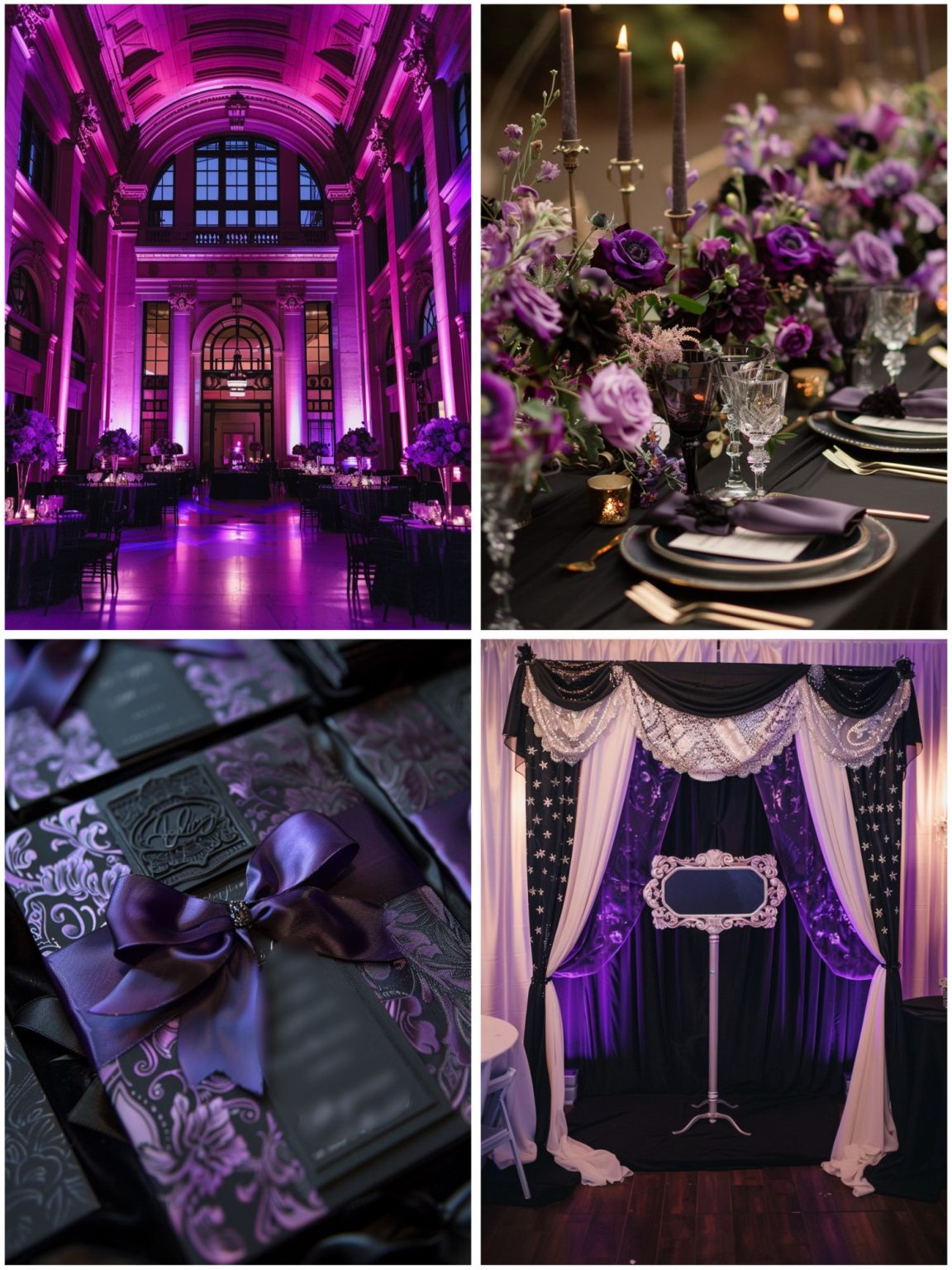 Black and Purple Wedding Theme Ideas & Color Palette
