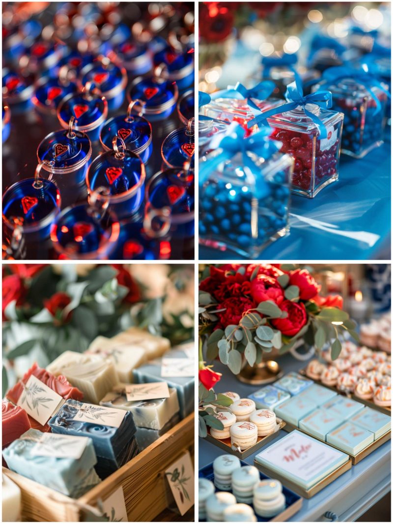 Blue and Red Wedding Color Palette & Theme Ideas