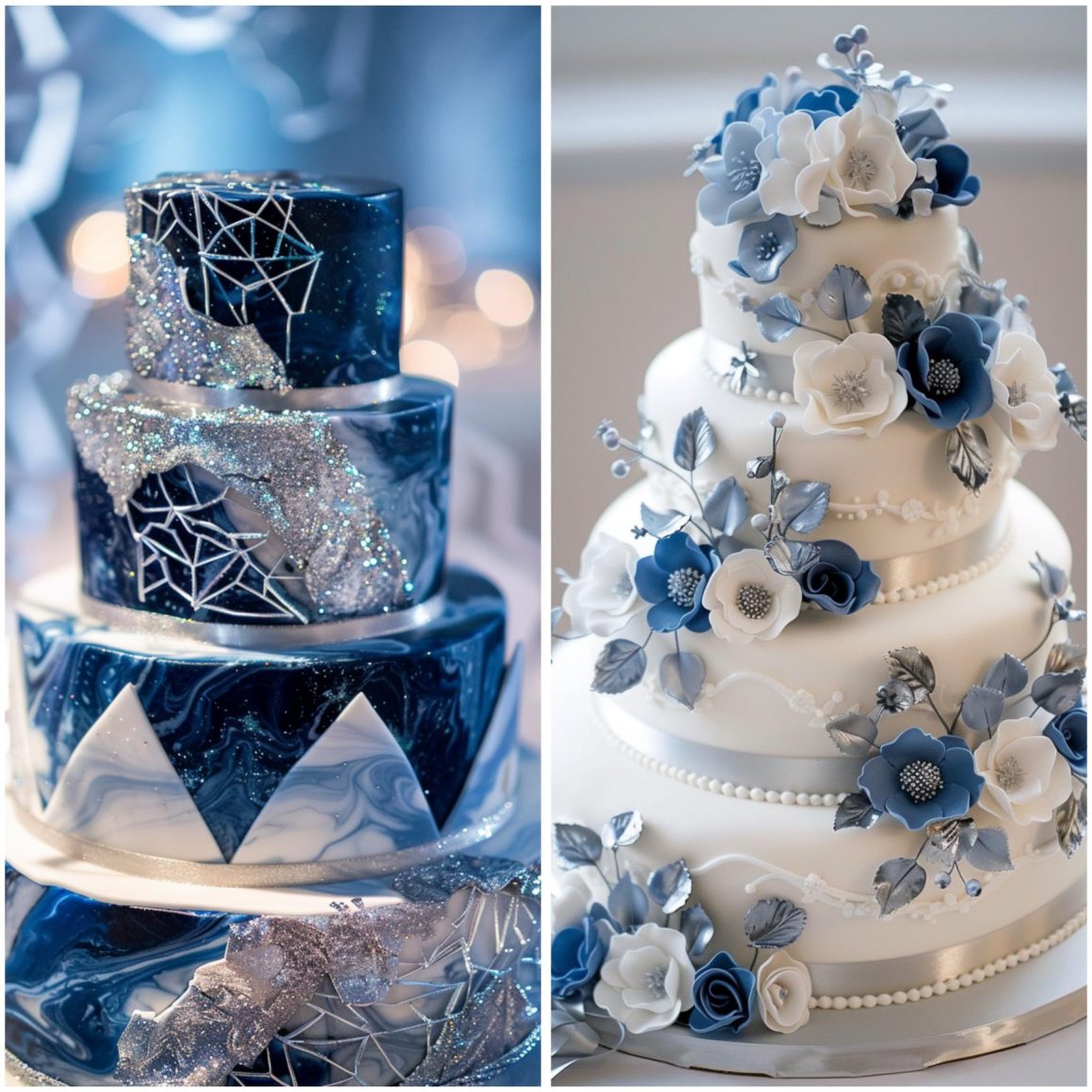 Sleek Blue and Silver Wedding Ideas for Elegance