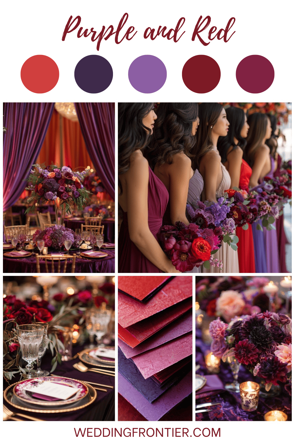 Purple and Red Wedding Theme Ideas & Color Schemes