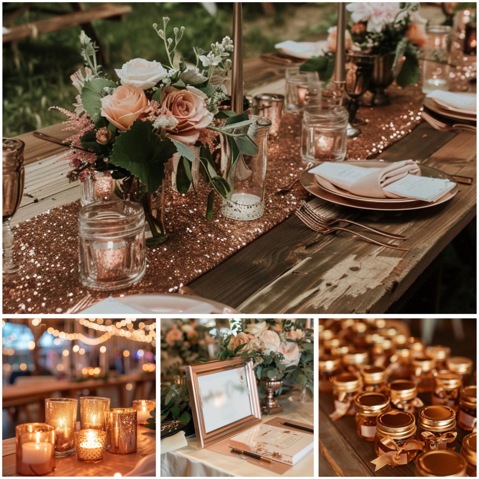Glamorous Rustic Rose Gold Wedding Ideas You'll Love