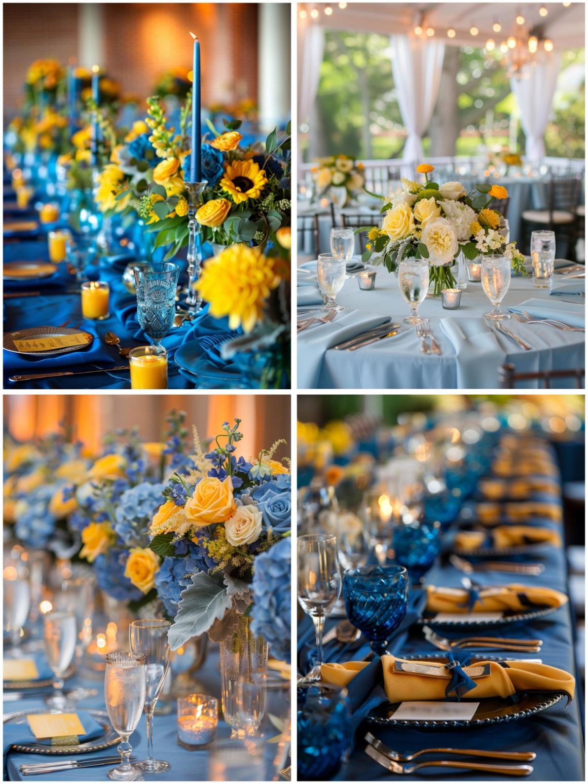 Cheerful Blue and Yellow Wedding Color Palette & Theme Ideas