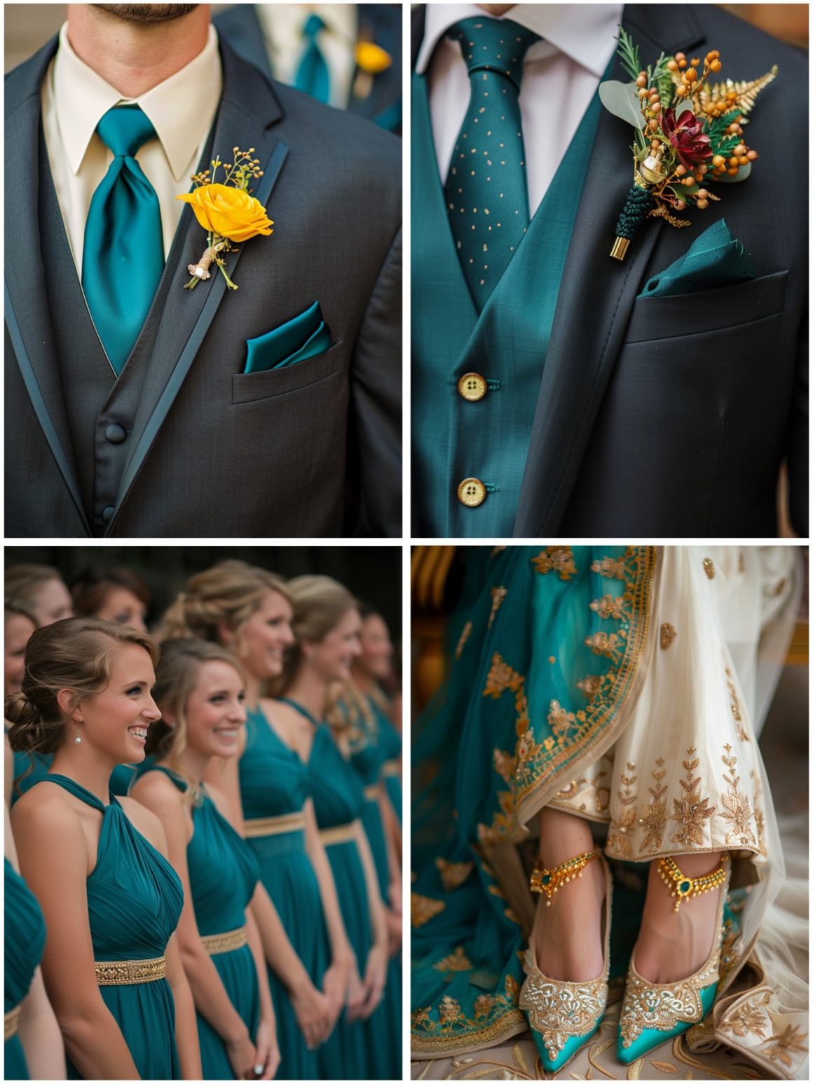 Luxurious Teal and Gold Wedding Theme Ideas for Opulence