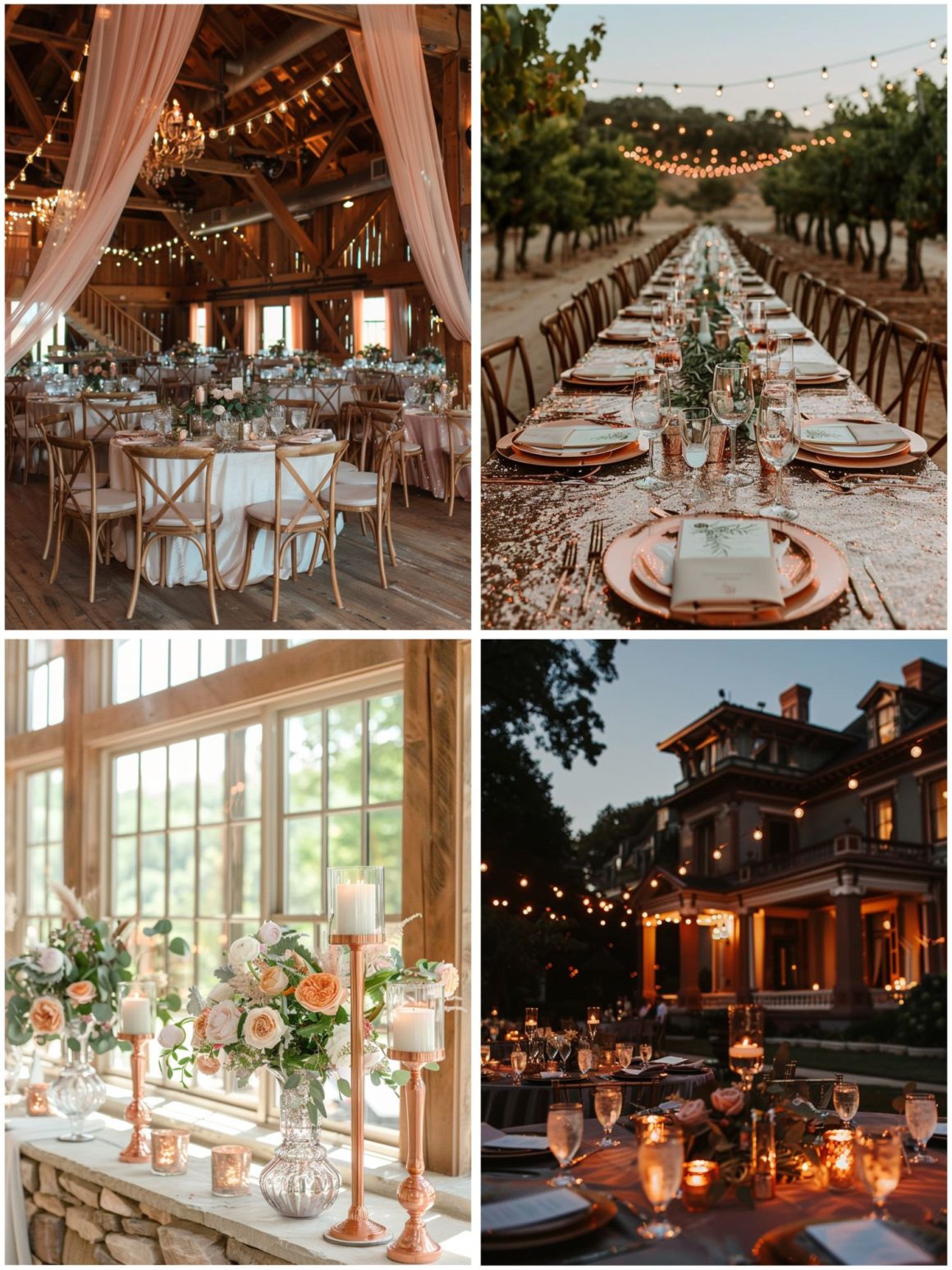 Glamorous Rustic Rose Gold Wedding Ideas You'll Love
