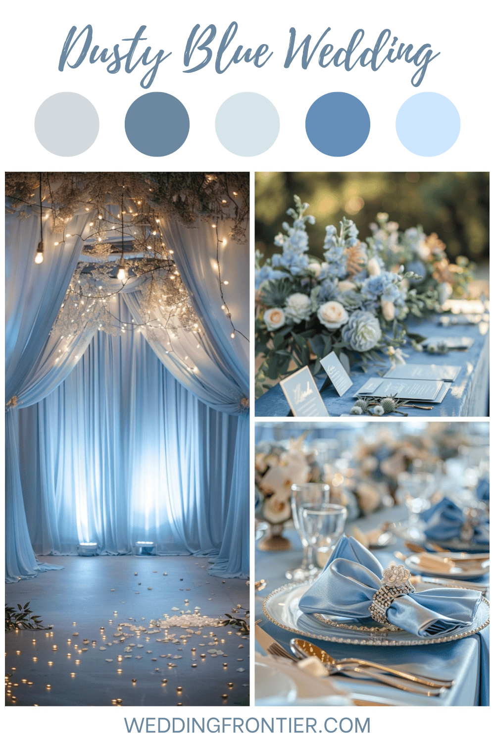 Serene Dusty Blue Wedding Theme Ideas & Color Schemes