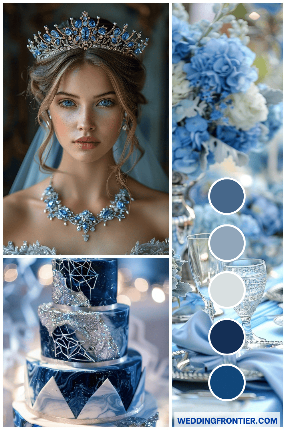 Sleek Blue and Silver Wedding Ideas for Elegance