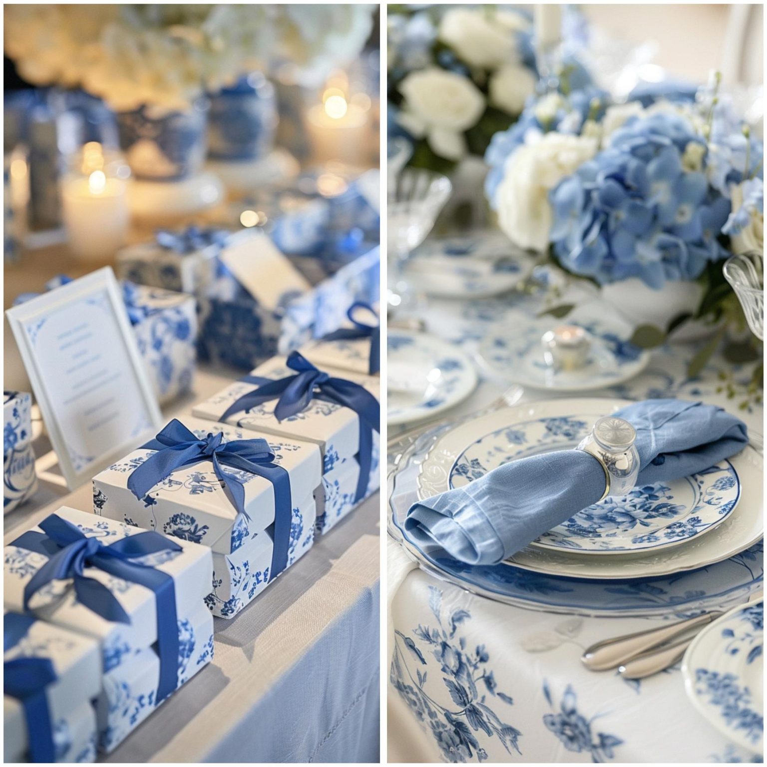 Crisp Blue and White Wedding Theme Ideas for Serenity