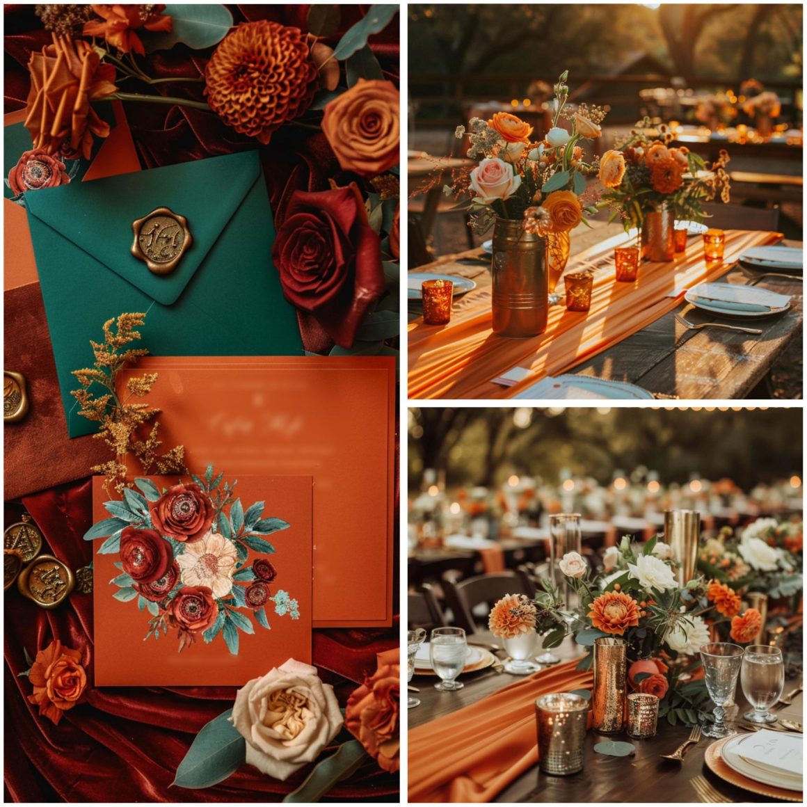 Warm Burnt Orange Wedding Theme Ideas for Autumn