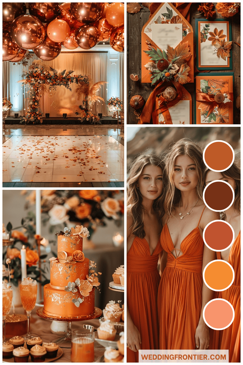 Warm Burnt Orange Wedding Theme Ideas for Autumn