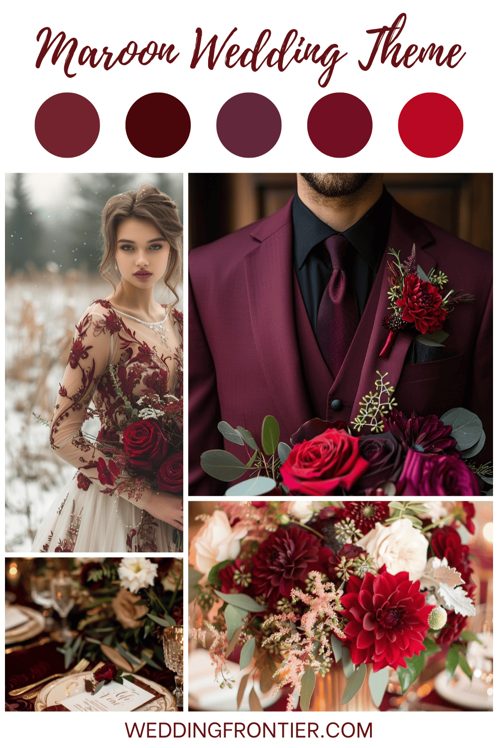 Rich Maroon Wedding Theme Ideas for Elegance