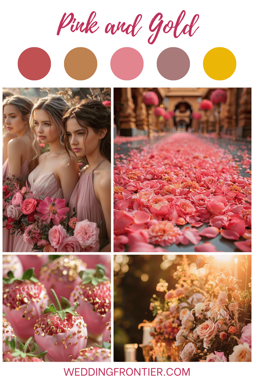 Chic Pink and Gold Wedding Theme Ideas for Glam