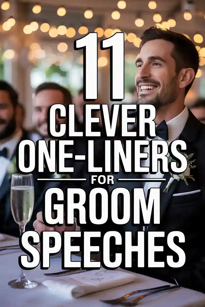 11 Clever One-Liners for Groom Speeches