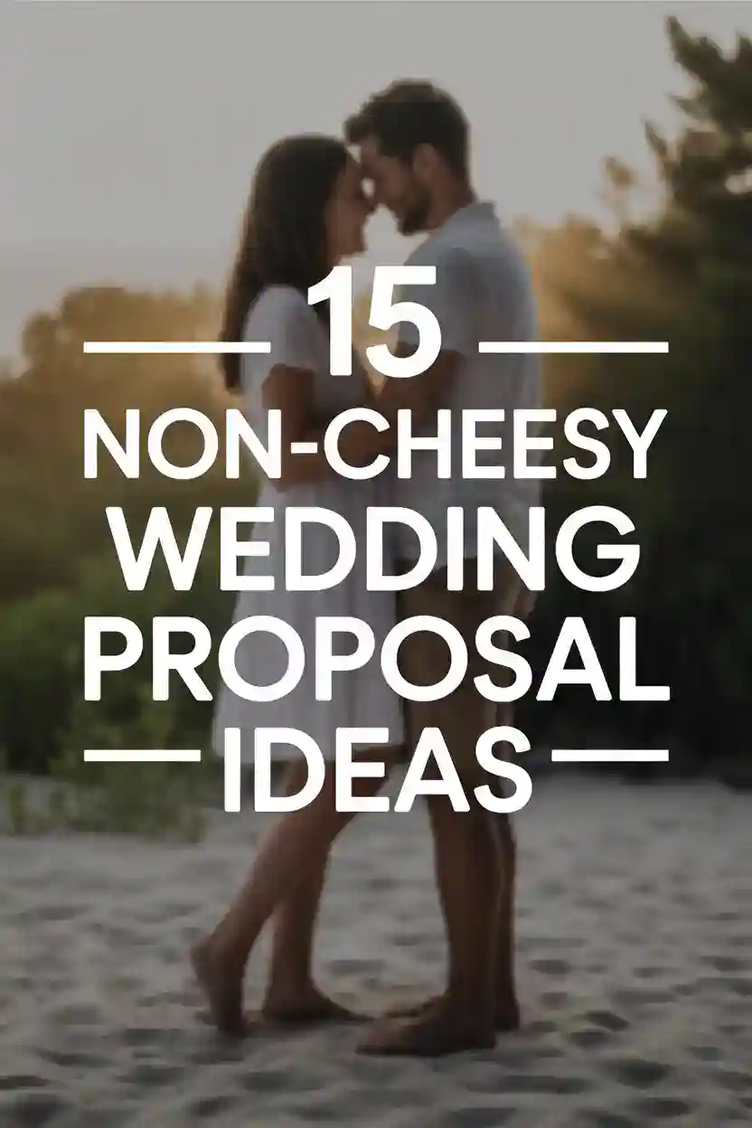 15 Non-Cheesy Wedding Proposal Ideas