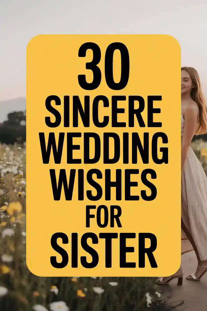 30+ Sincere Wedding Wishes for Sister
