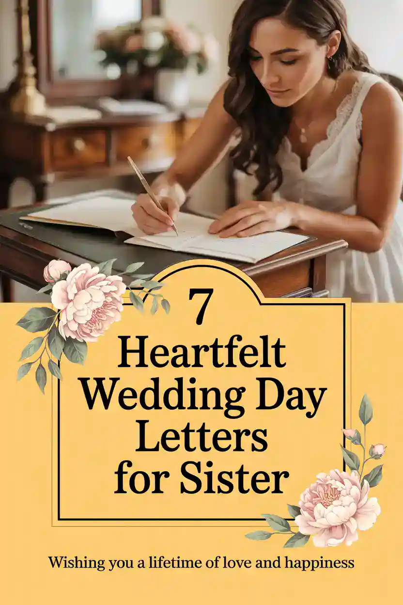 7 Heartfelt Wedding Day Letters for Sister