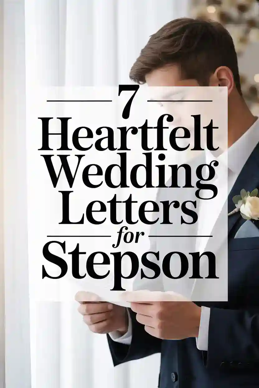 7 Heartfelt Wedding Day Letters for Stepson