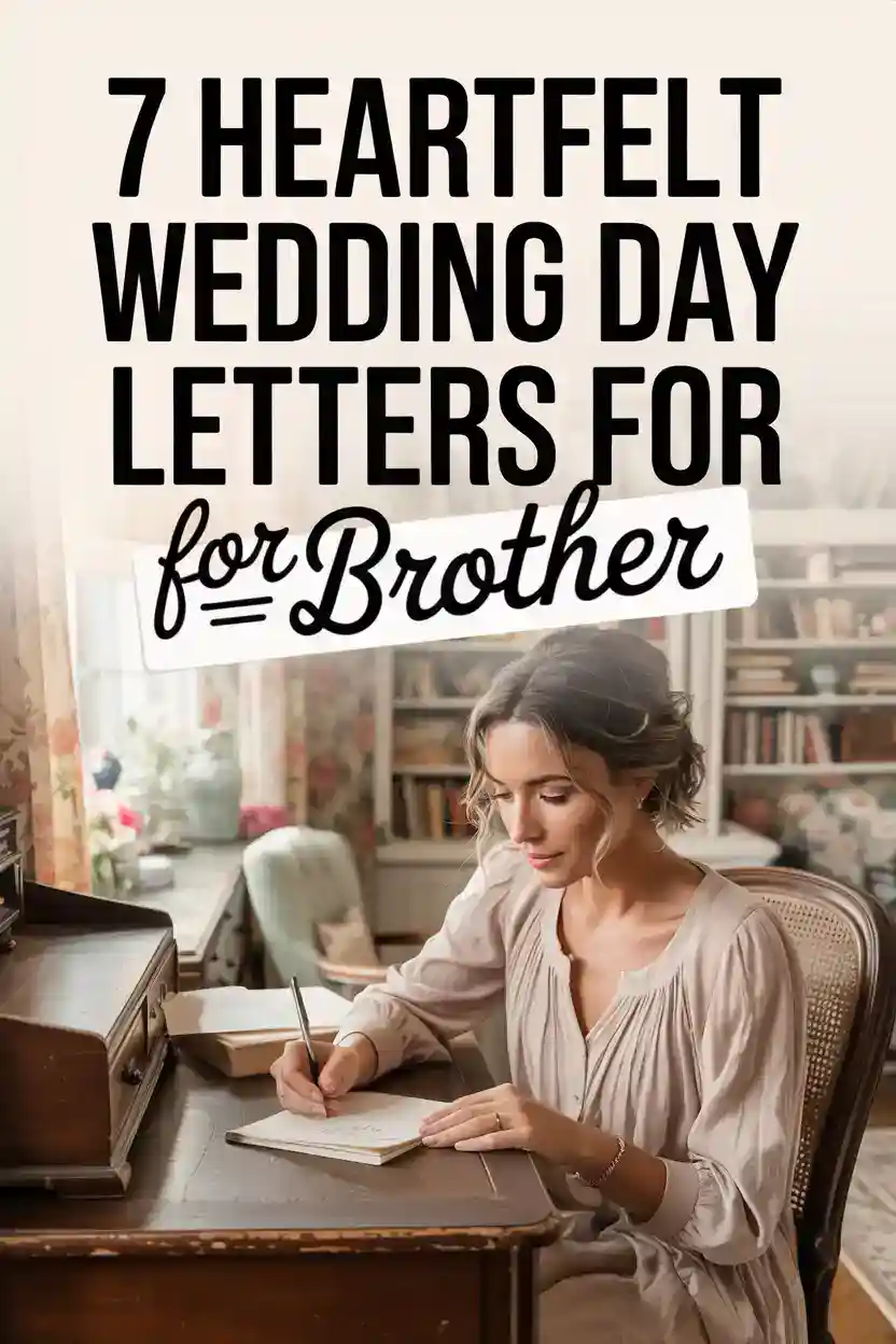 7 Heartfelt Wedding Day Letters for Brother