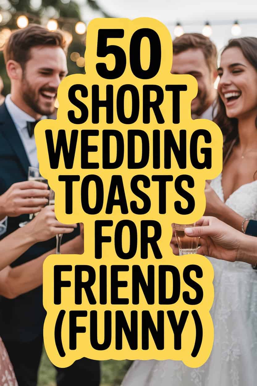 50 Short Wedding Toasts for Friends (Funny)