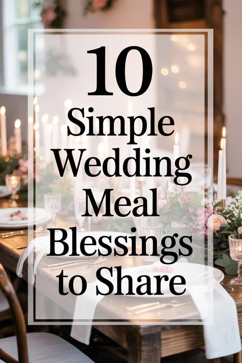 10 Simple Wedding Meal Blessings